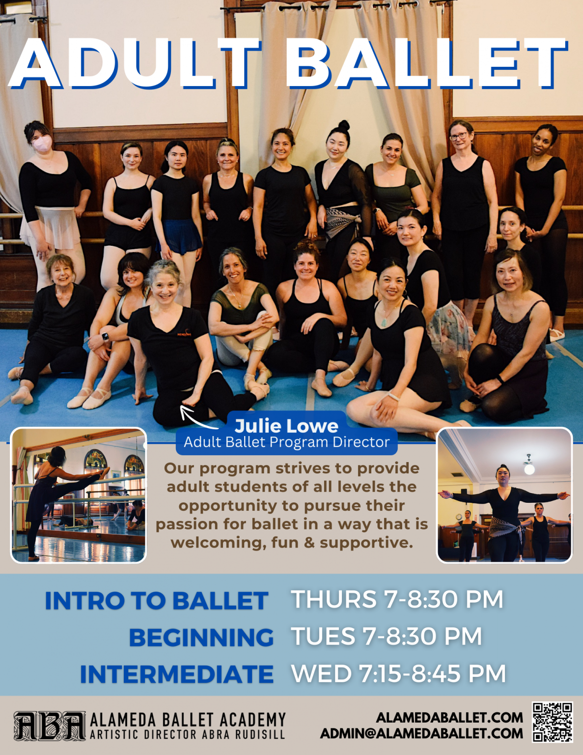 Winter II Adult Ballet – Enroll Now! – Alameda Ballet Academy